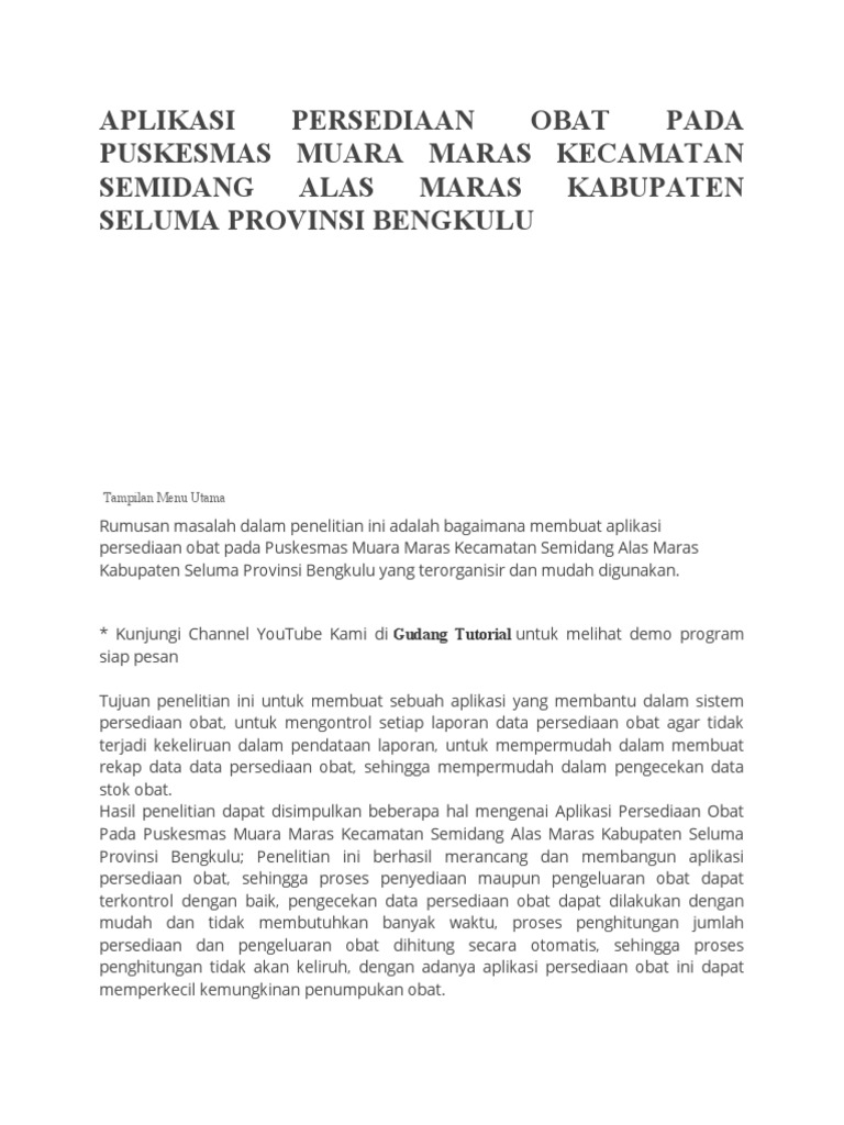 Penulisan Apotek - Perumperindo.co.id