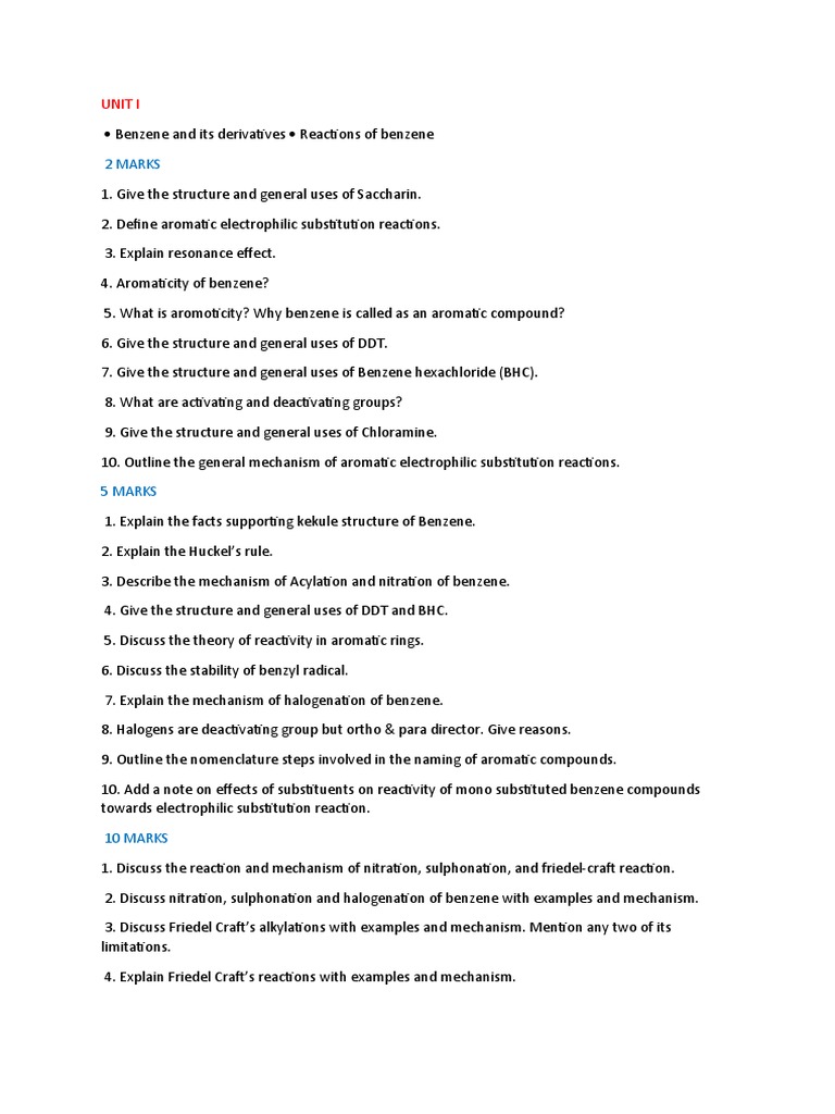Poc 2 Questions | PDF | Benzene | Amine