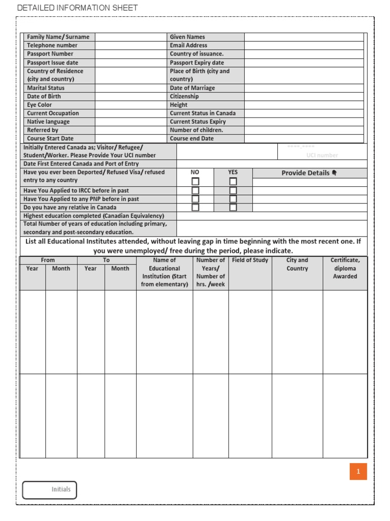 Aces Detailed Info Form | PDF | Passport | International Law