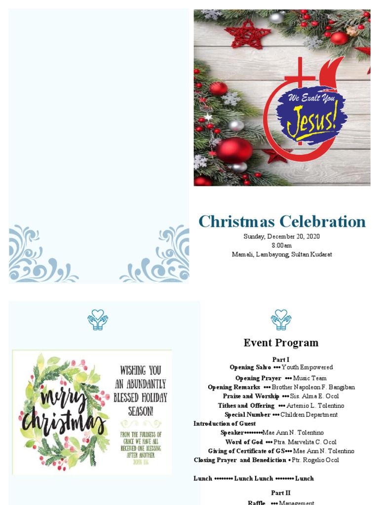Christmas Celebration Program | PDF