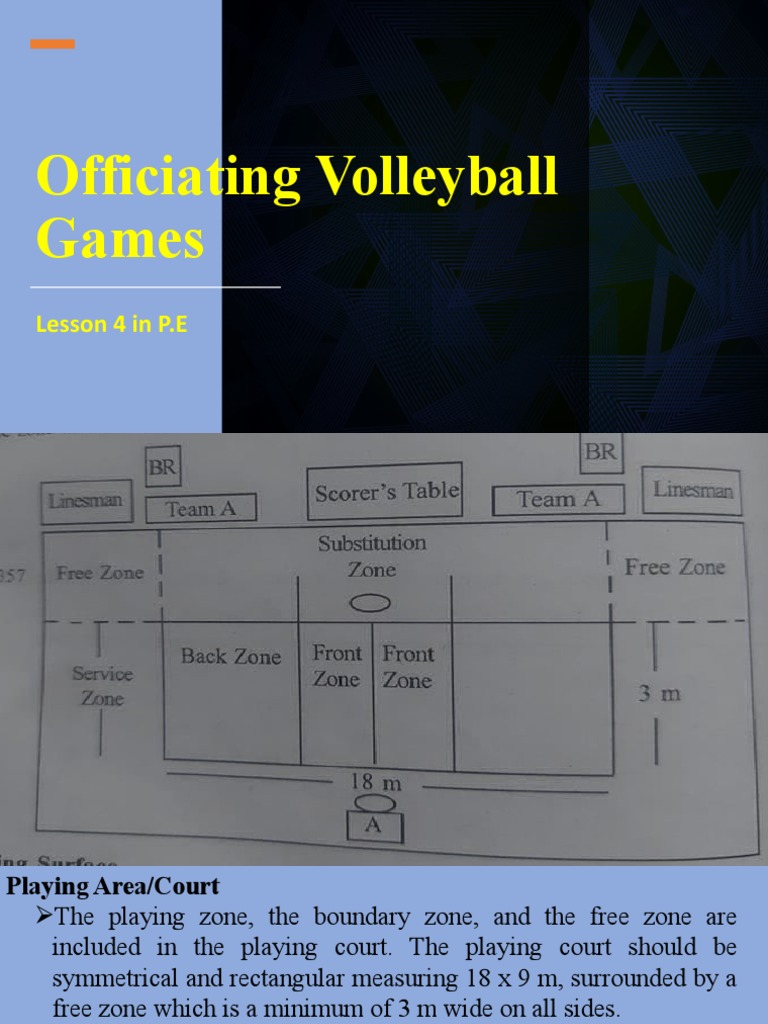 Lesson 4 Officiating Volleyball Games | PDF | Referee | Volleyball