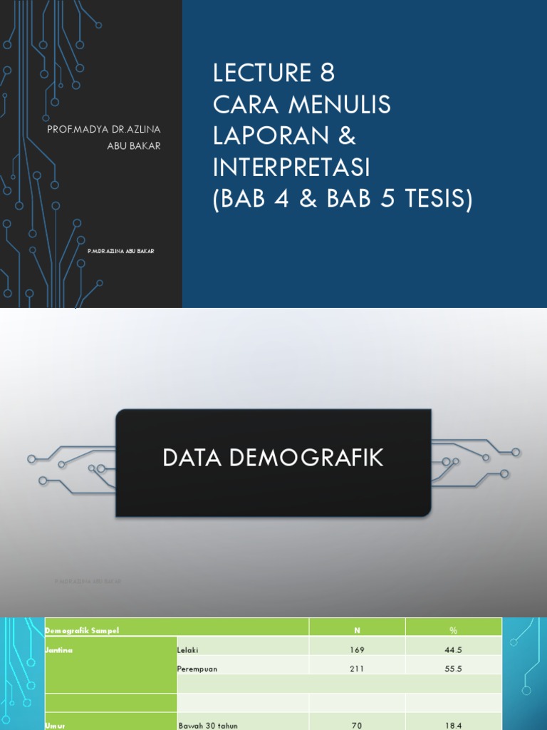Lecture 8. Cara Menulis Laporan & Interpretasi | PDF