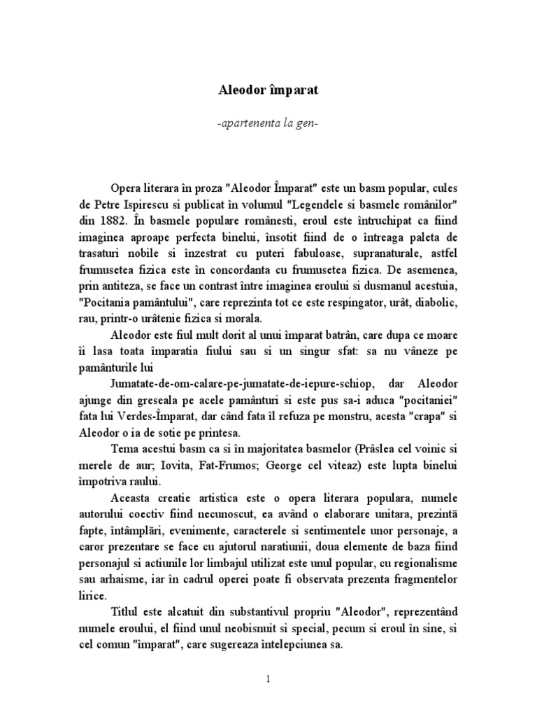 Aleodor Imparat | PDF