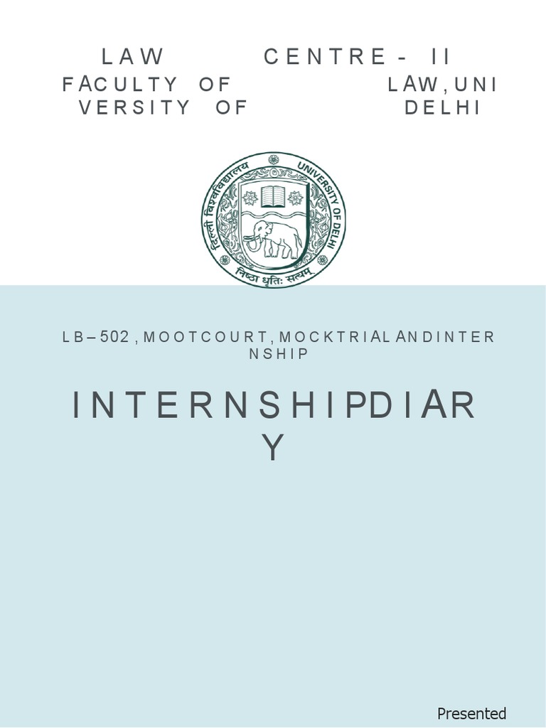Law Internship Diary | PDF | Public Law | Justice