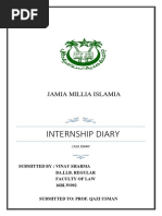 Law Internship Diary | PDF | Magistrate | Complaint