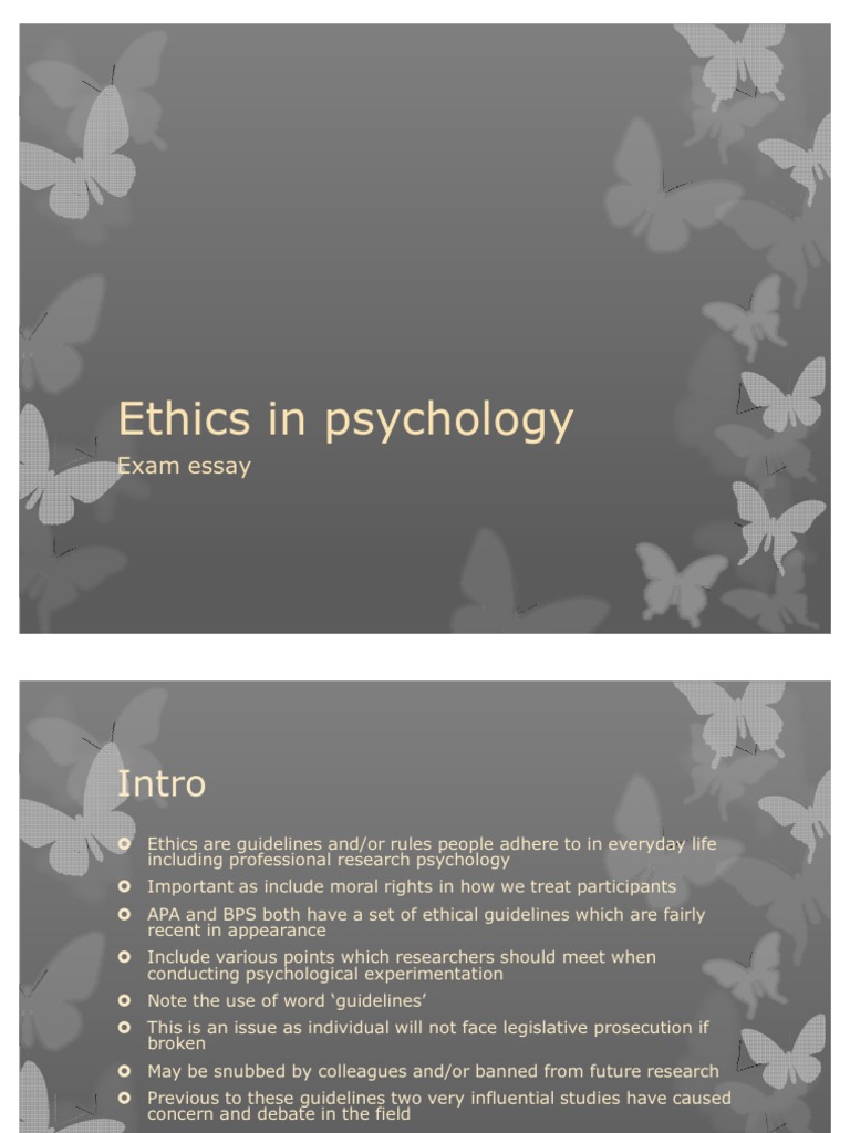 Ethics in Psychology | PDF