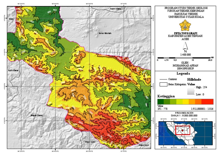 Topografi Aceh Tengah | PDF