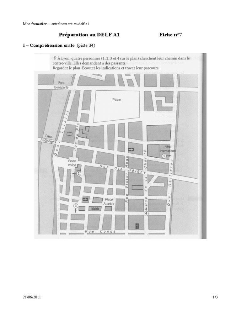 Entraînement DELF A1 : Compréhension et Production | PDF | Jeux et ...