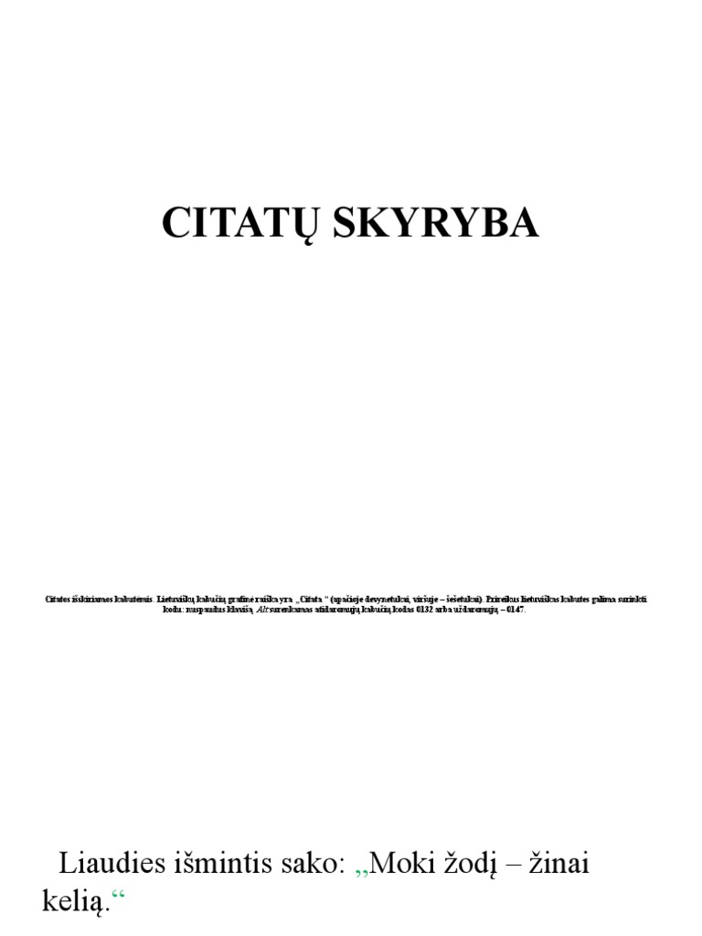 Citatu Skyryba | PDF