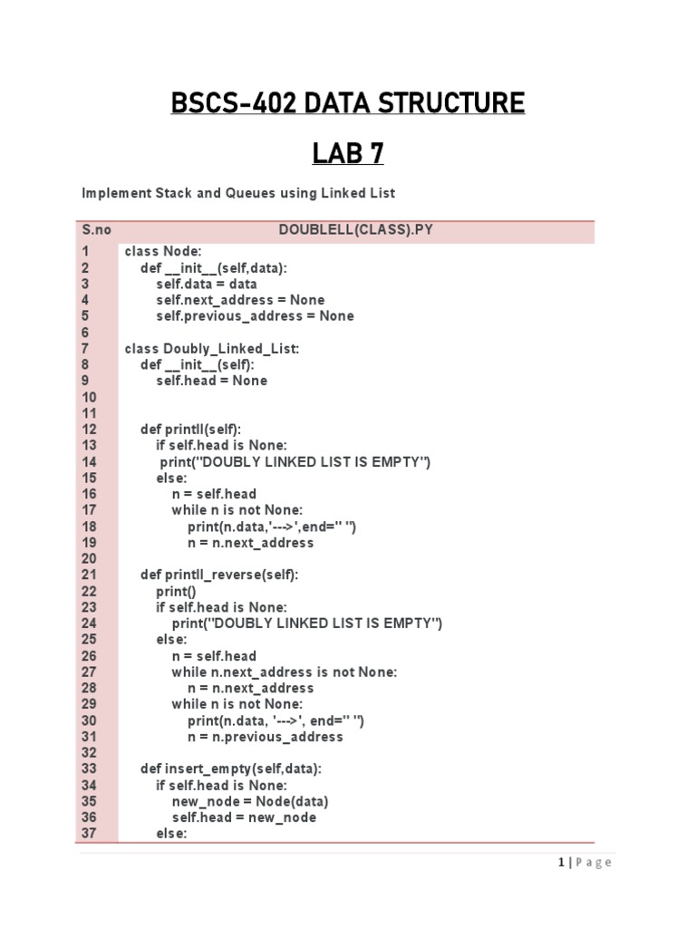 Double Link List Data Structure | PDF | Computing | Data Management