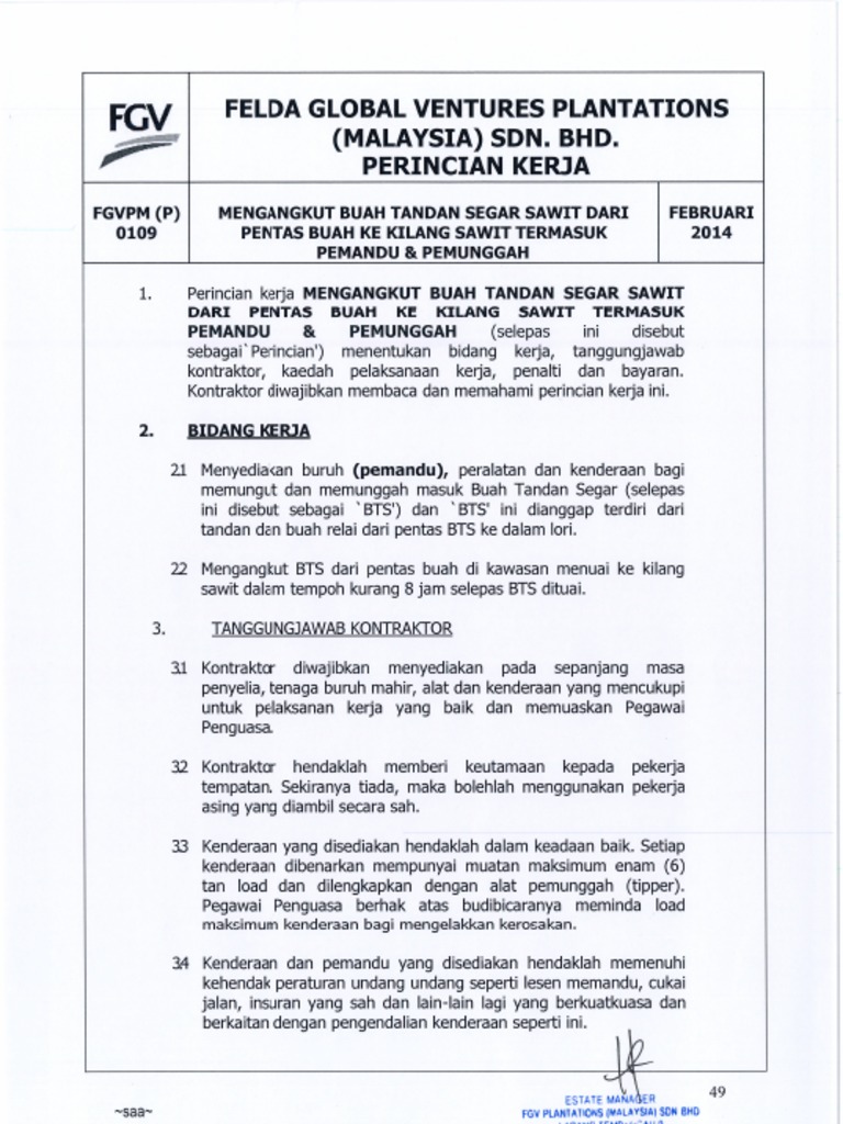 Perincian Kerja-2 | PDF