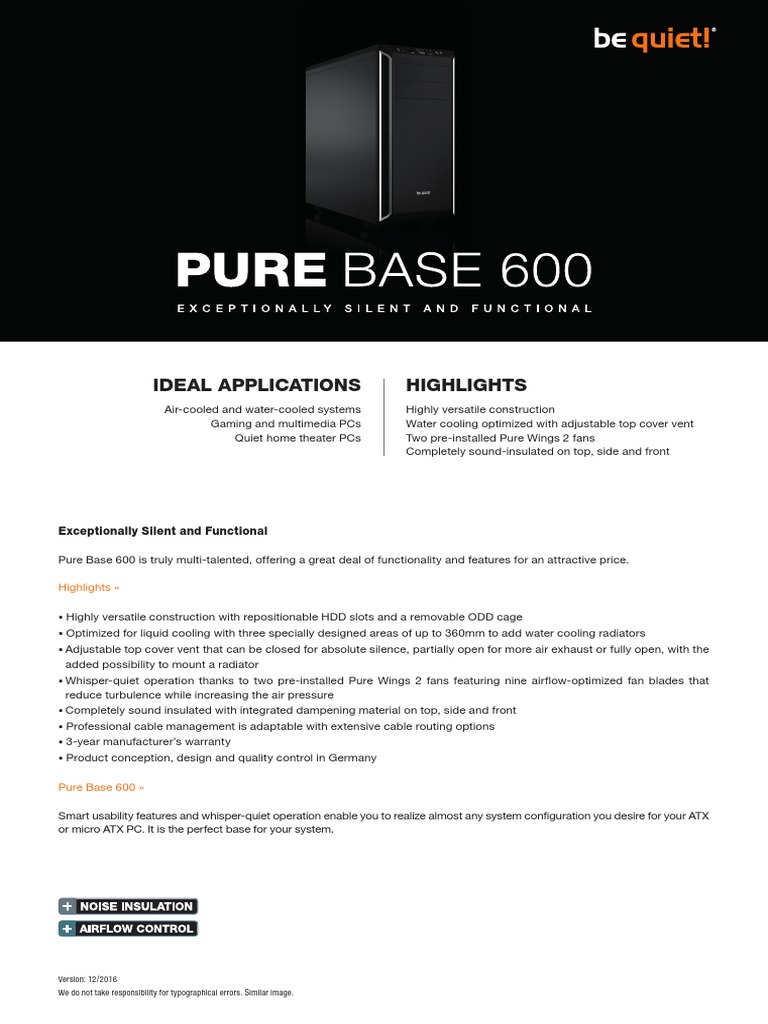 Pure Base 600 | PDF | Electrical Engineering | Manufactured Goods
