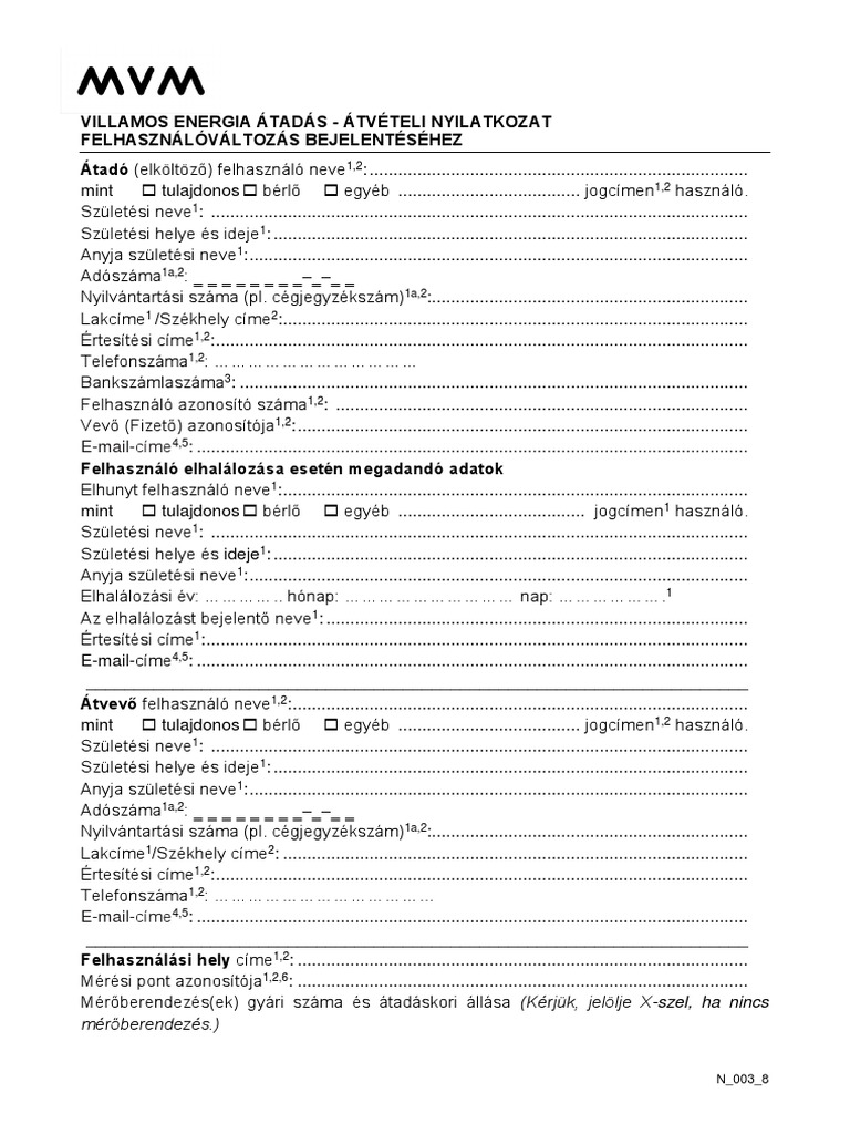 N 003 08 Villamos Energia Atadas Atveteli Nyilatkozat ...