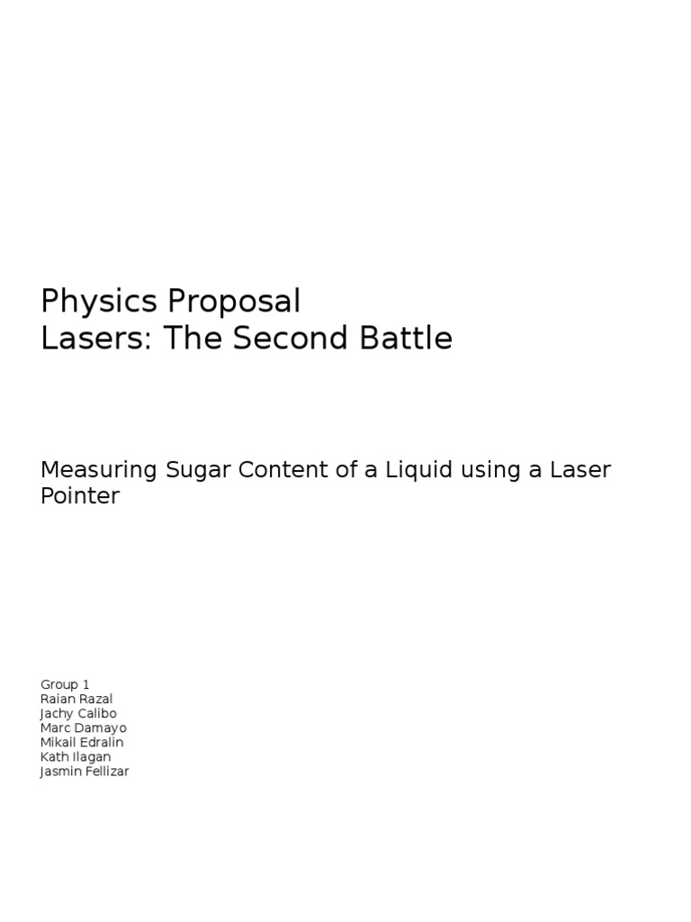 Physics Proposal | PDF | Refraction | Refractive Index