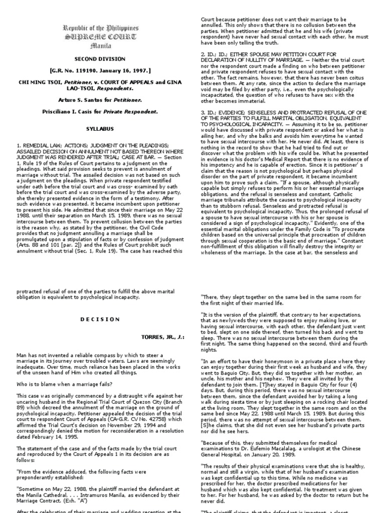 Chi Ming Tsoi vs. CA | PDF | Pleading | Judgment (Law)