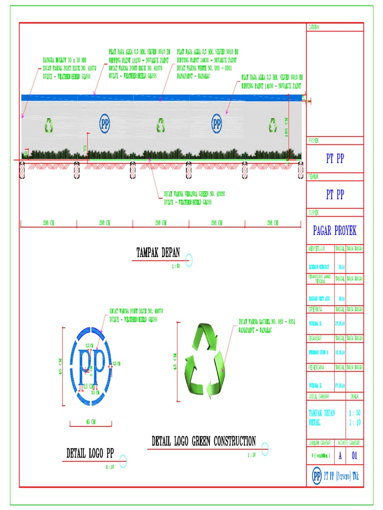 Standar Pagar Pengaman Proyek | PDF