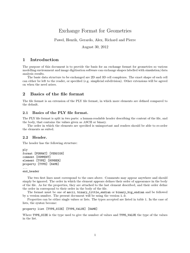 Ply Format | PDF | File Format | Integer (Computer Science)