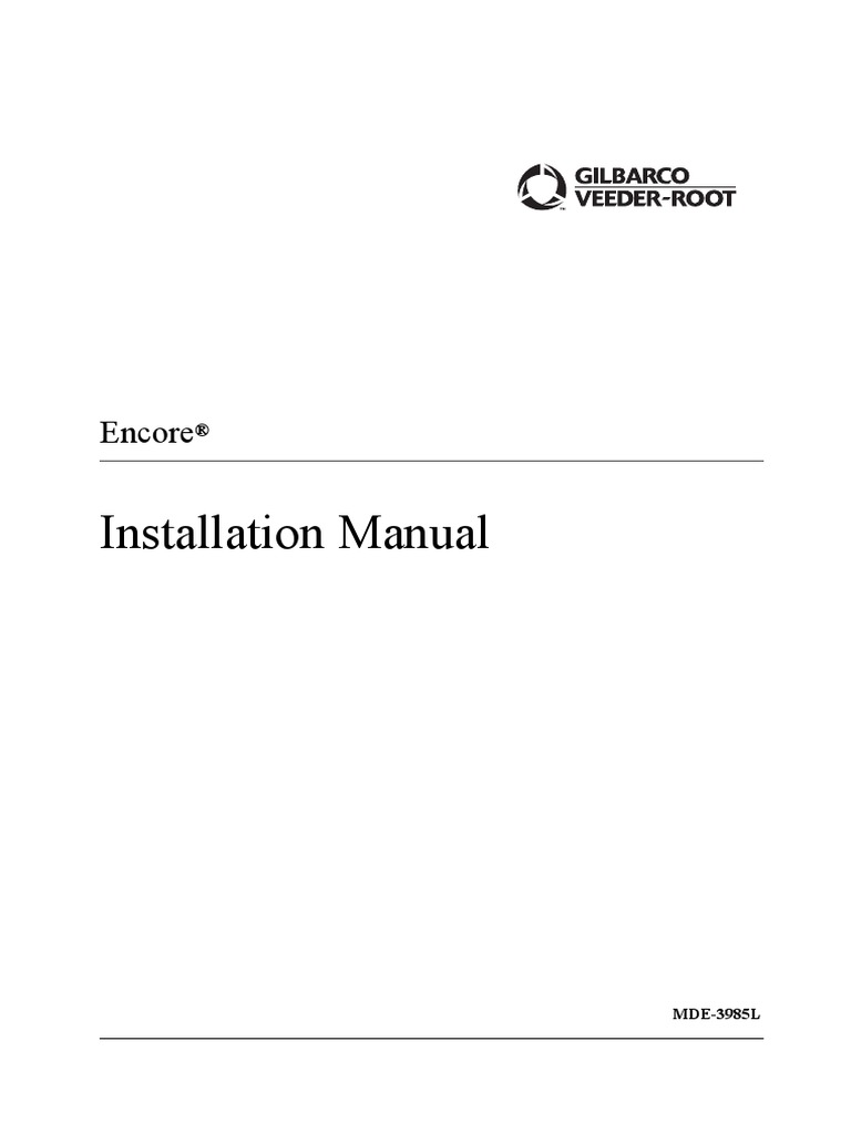 Installation Manual: Encore | PDF
