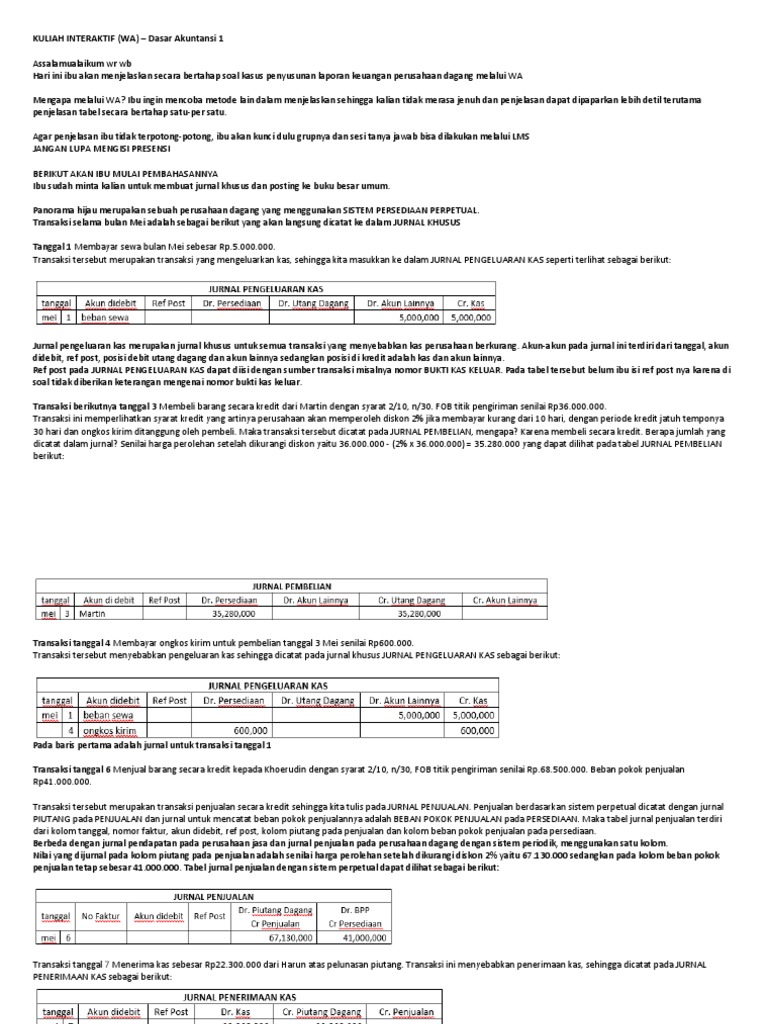 Pembahasan Ilustrasi Kasus Panorama Hijau (JK&BBU) | PDF