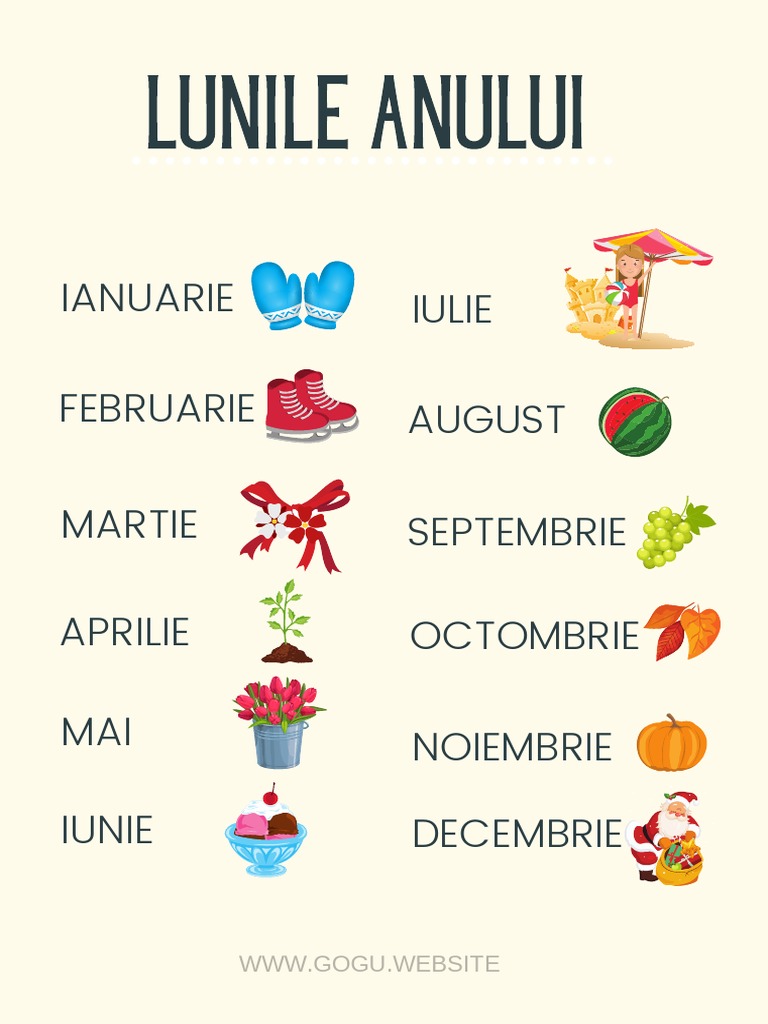 Lunile Anului Gogu Website | PDF