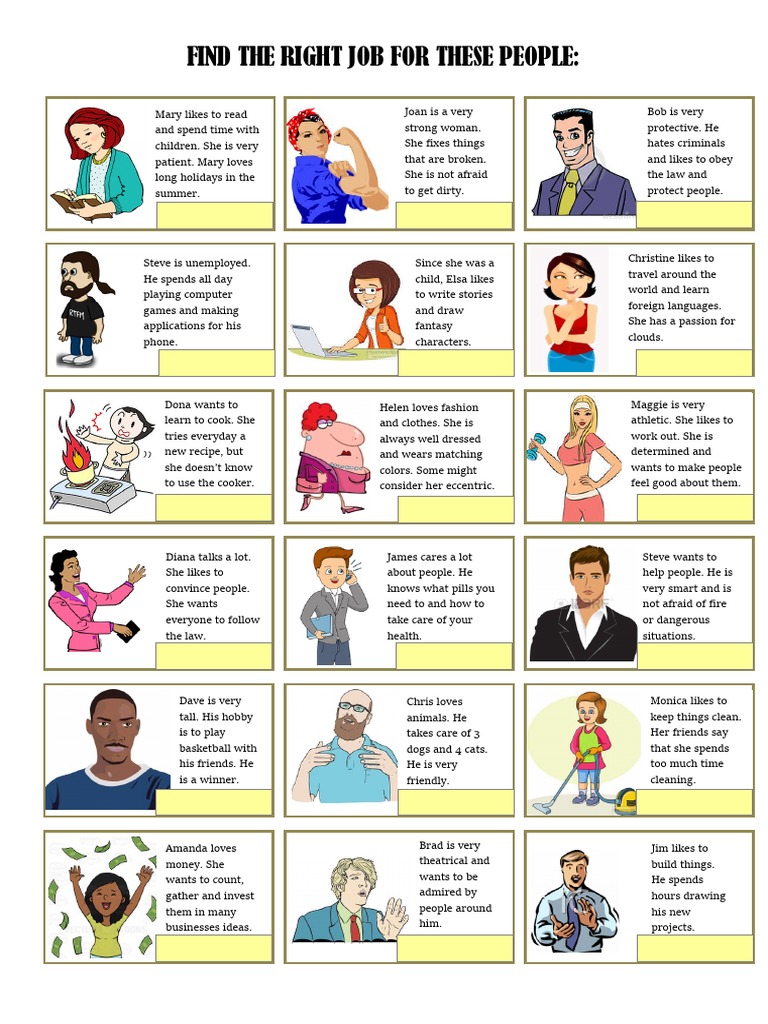 EN-A2 Jobs - Exercises | PDF