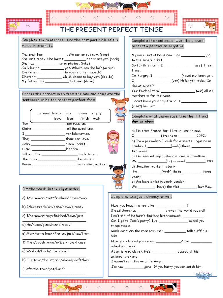 A2 Present Perfect Exercises PDF | PDF | Verb | Language Families