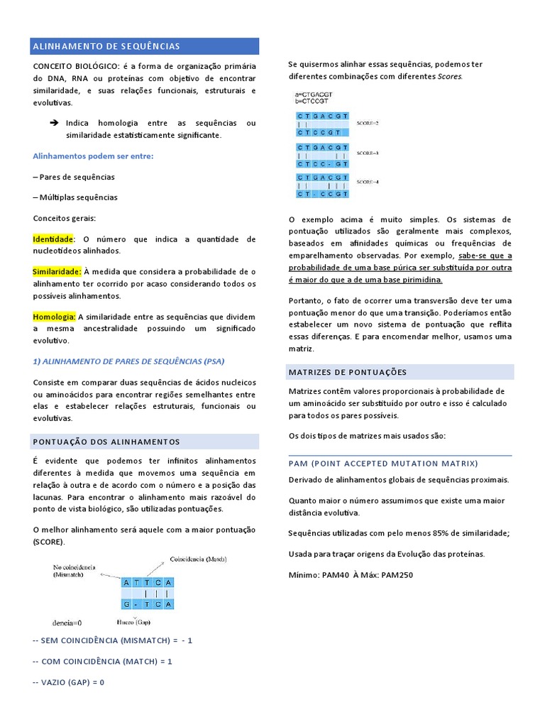 Alinhamento de Sequencias | PDF | Gene | Proteínas