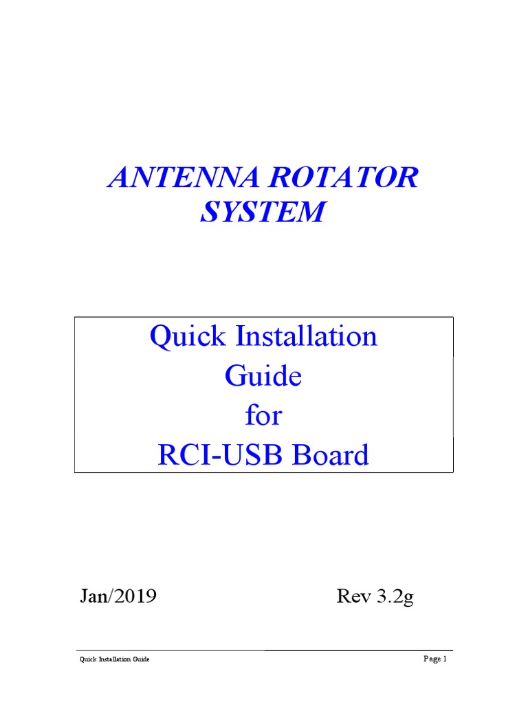 Antenna Rotator System: Jan/2019 Rev 3.2g | PDF | Analog To Digital ...