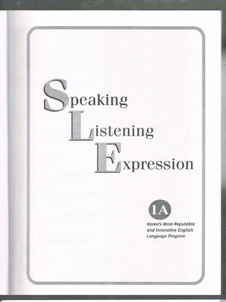 Speaking Listening Expressions Sample | PDF