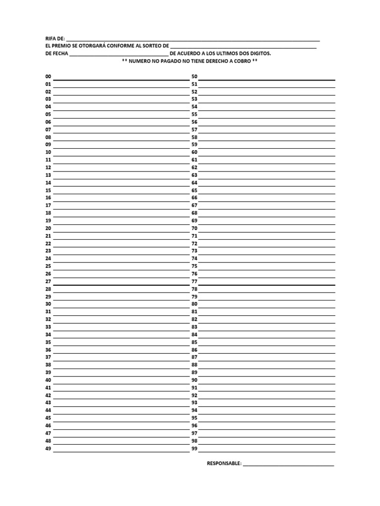 Papel Para Boletos De Rifa Imprimible