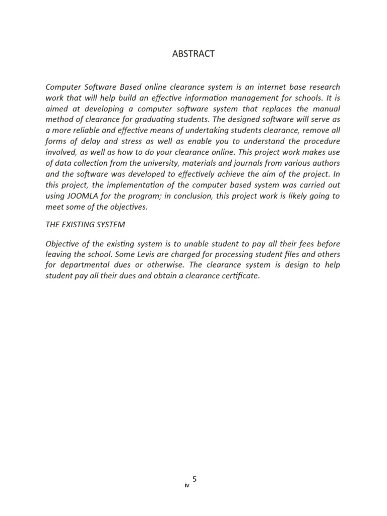 Developing an Online Clearance System for Graduating Students of ...