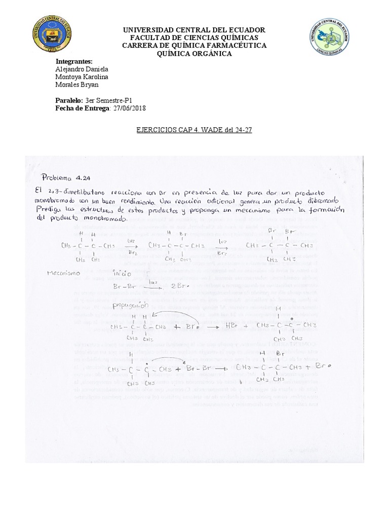Tarea Ejercicios Cap 4 Wade | PDF