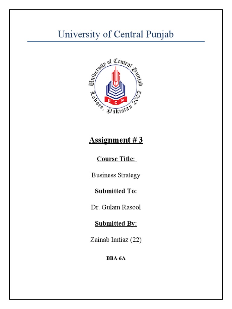 University of Central Punjab: Assignment # 3 | PDF | Economies ...
