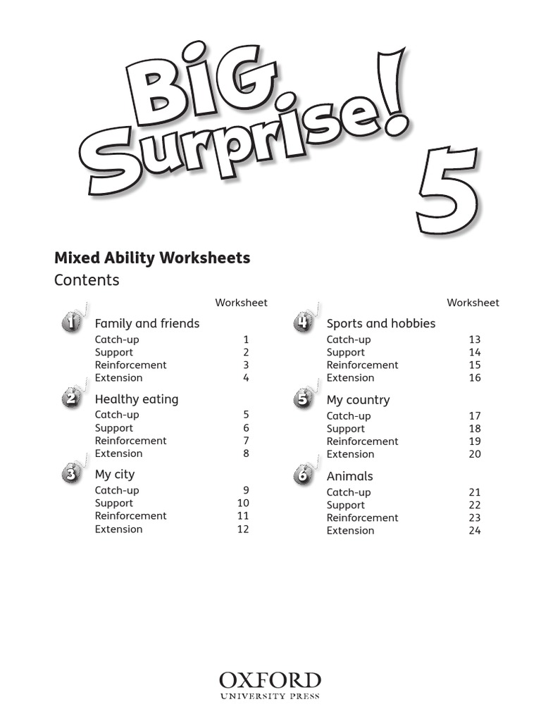 Surprise 5 Fotocopiable Worksheets | PDF