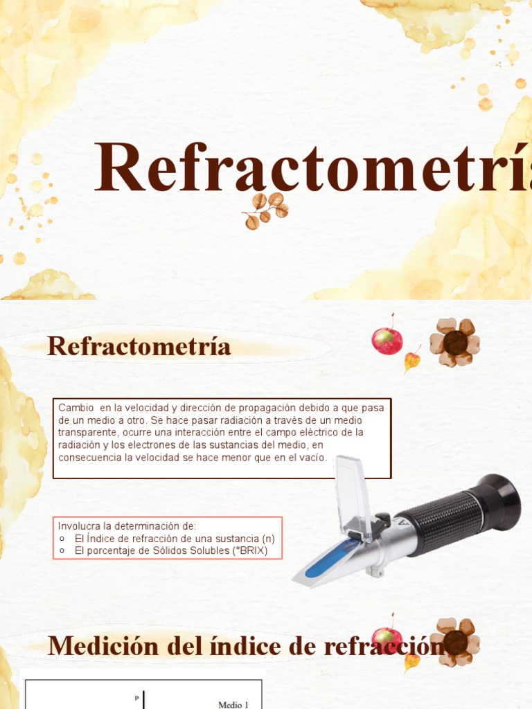 Refractometría y Polarimetría | PDF | Refracción | Ligero