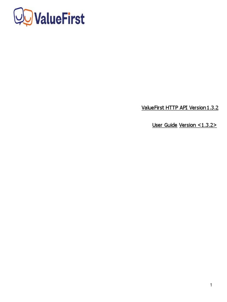 Valuefirst HTTP Api Version 1.3.2 User Guide Version | PDF | Hypertext Transfer Protocol ...