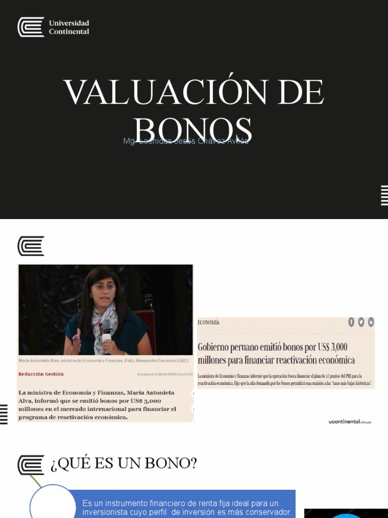 Sesión 4 Valuacion de Bonos. | PDF | Bonos corporativos | Cupón