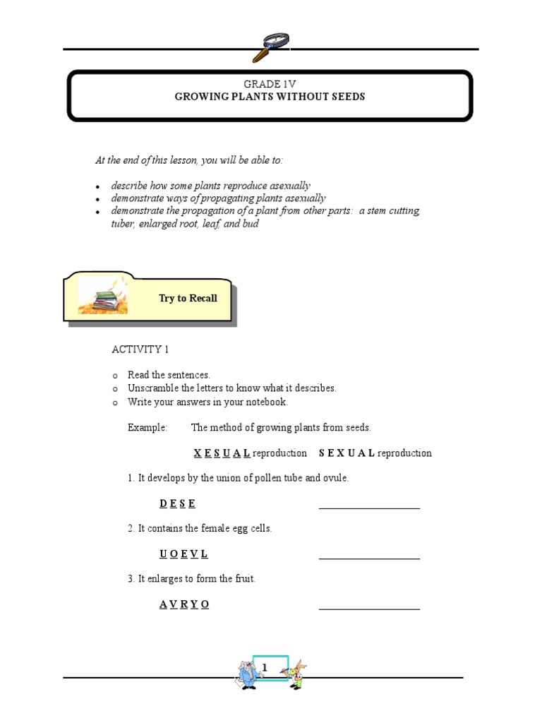 Growing Plants Without Seeds | PDF | Grafting | Organisms