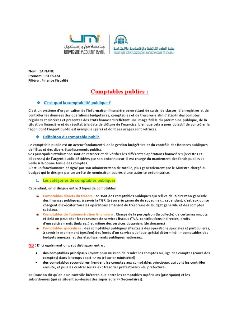Comptables Publics | PDF | Comptabilité | Économie