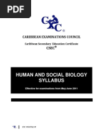 CSEC HSB Syllabus 2022 | PDF