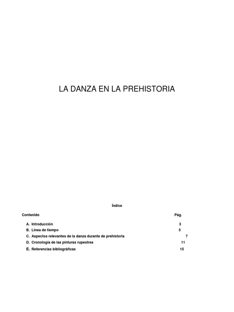 La DANZA en LA Prehistoria | PDF | Bailes | Naturaleza