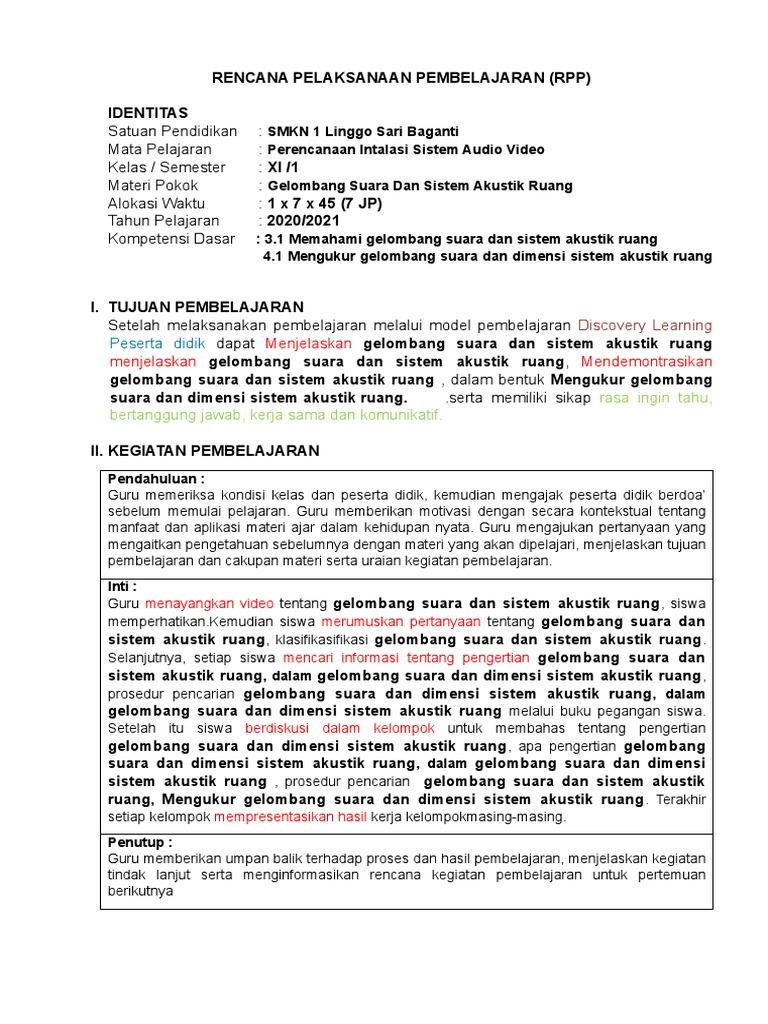 RPP KD1 | PDF | Seni | Sains & Matematika