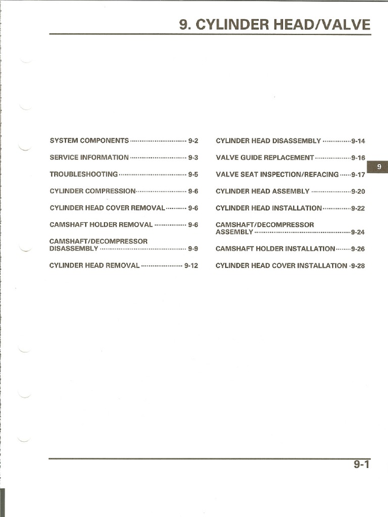 Cylinder Head and Valve System Guide | PDF | Mechanical Engineering ...