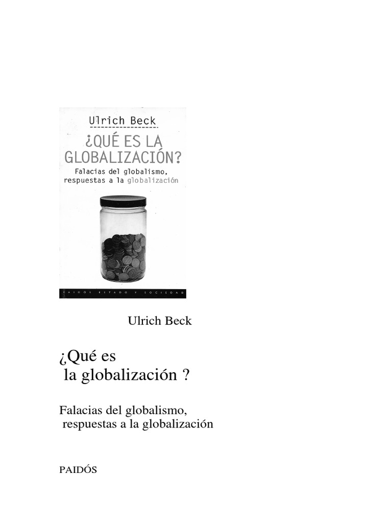 ¿Qué Es La Globalización ?: Ulrich Beck | PDF