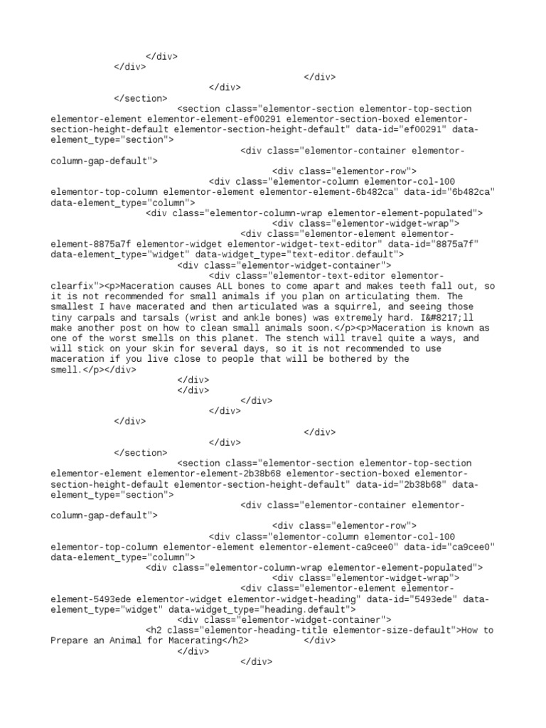 Maceration 101 - How To Clean Bones With Water OddArticulations, LLC ...