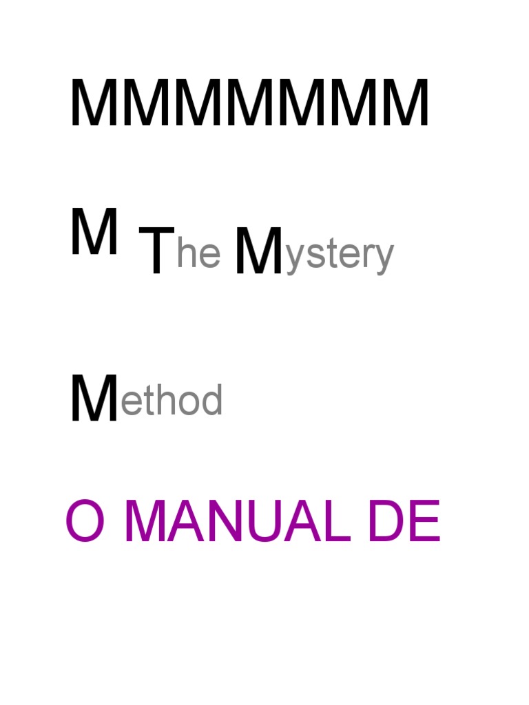 Método Mystery - Versão Revisada e Atualizada (MELHOR VERSÃO!) | PDF ...