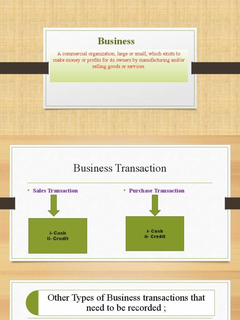 Business Transactions | PDF | Finance & Money Management