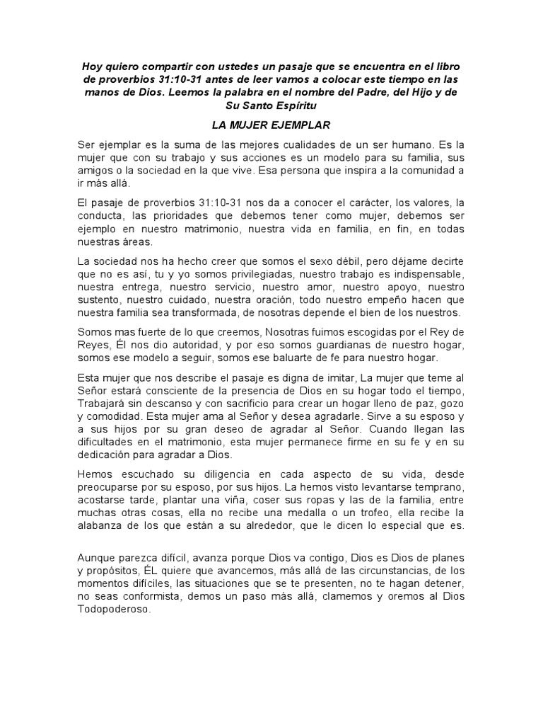 La Mujer Ejemplar | PDF | Familia | Dios