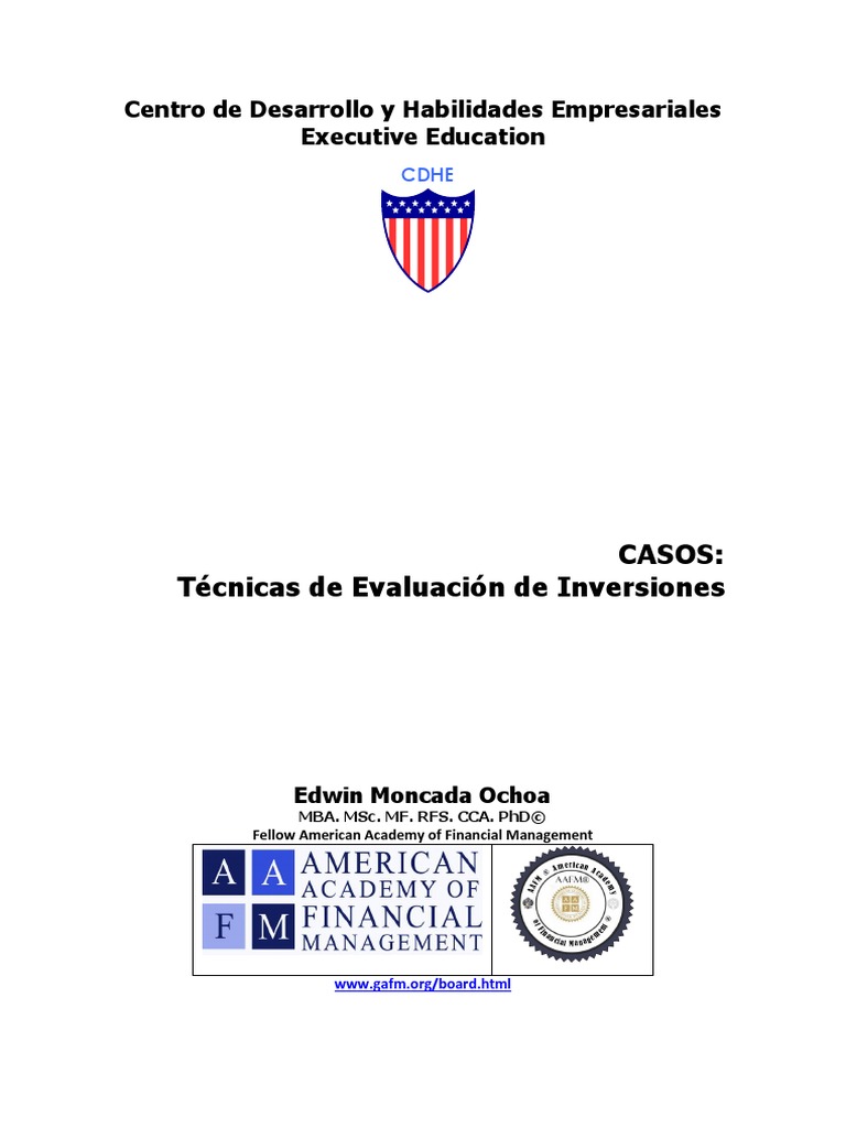 Casos Técnicas de Evaluación de Inversiones | PDF | Economias