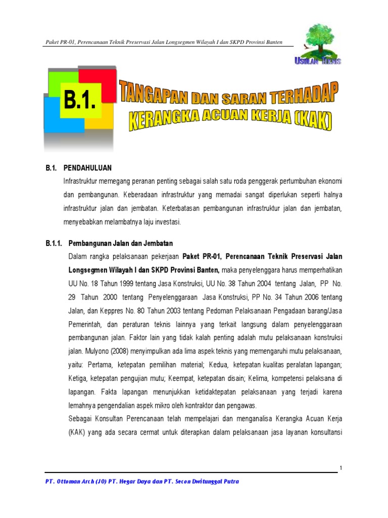 B Proposal Teknis PR01 | PDF